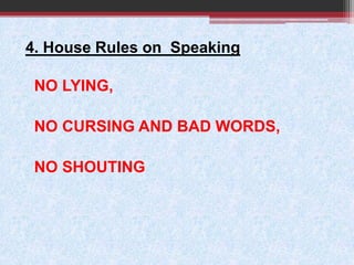 HOUSE RULES FOR A GREAT CHRISTIAN FAMILY | PPTX