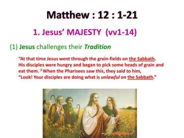Sunday Teaching- Mt 12 | PPSX | Christianity | Religion & Spirituality