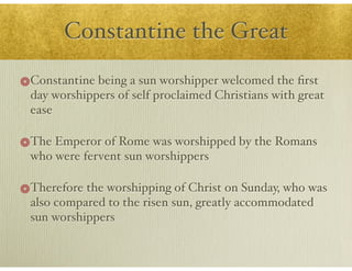 Sunday Worship: Is it Really the Lord's Day | PPT