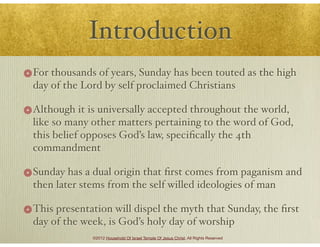 Sunday Worship: Is it Really the Lord's Day | PDF