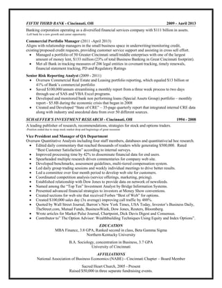 Joe Sunderman Resume | PDF