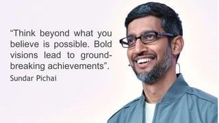 CEO of Google, Sunder Pichai's biography | PPTX