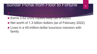 CEO of Google, Sunder Pichai's biography | PPTX