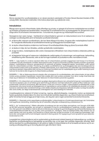 Sundhedsledelse i virksomheder - DS 10001 preview | PDF