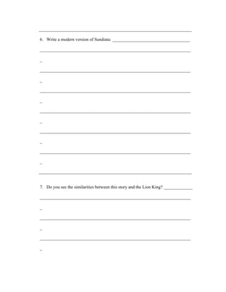 The Story of Sundiata | DOC