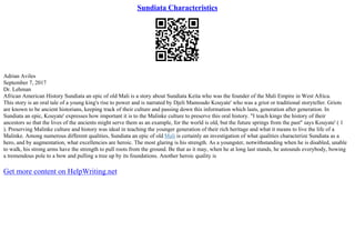Sundiata Myths | PPT