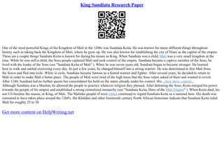 Sundiata Myths | PPT