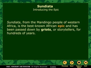Sundiata power point | PPT