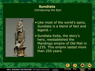 Sundiata power point | PPT