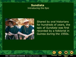 Sundiata power point | PPT