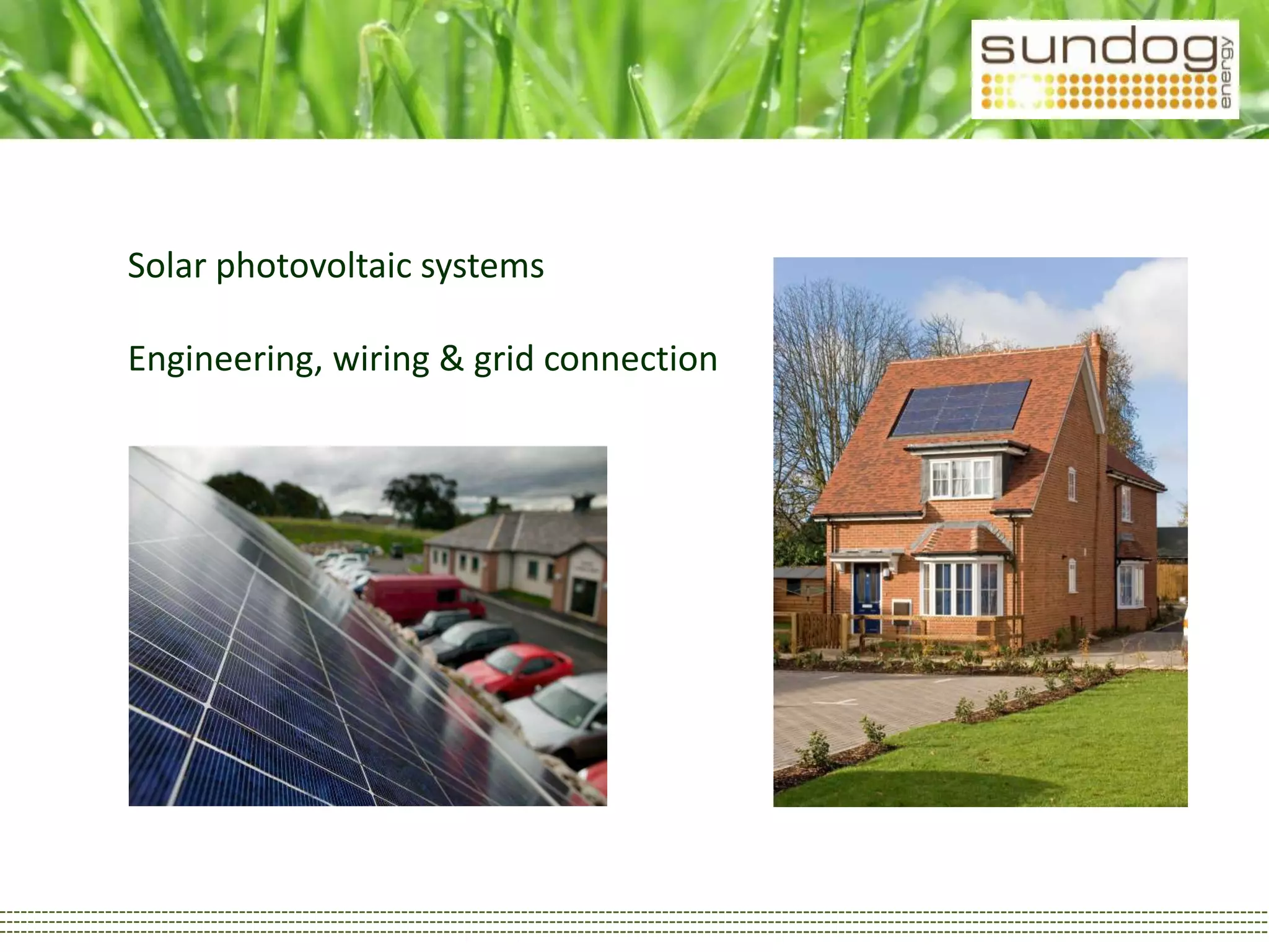 Solar PV Systems (Engineering, wiring & grid connection) - Martin ...