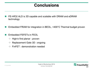 Potential of an ALD compatible ferroelectric | PPTX