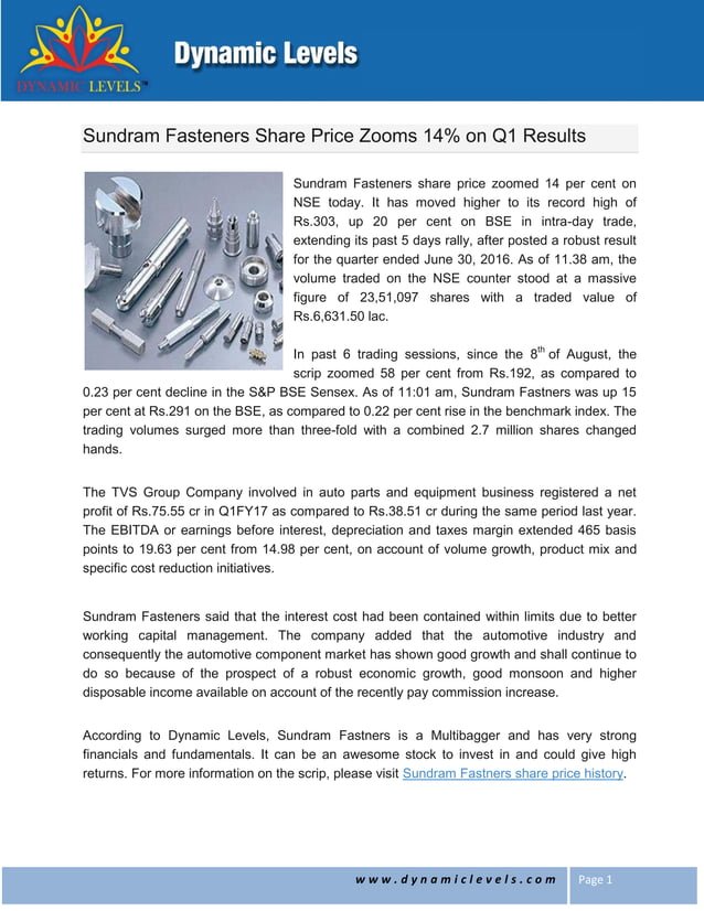 Sundram fasteners | PDF