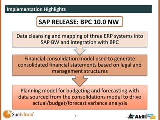 SunEdison Manages Cash Flow with SAP Business Planning and ...