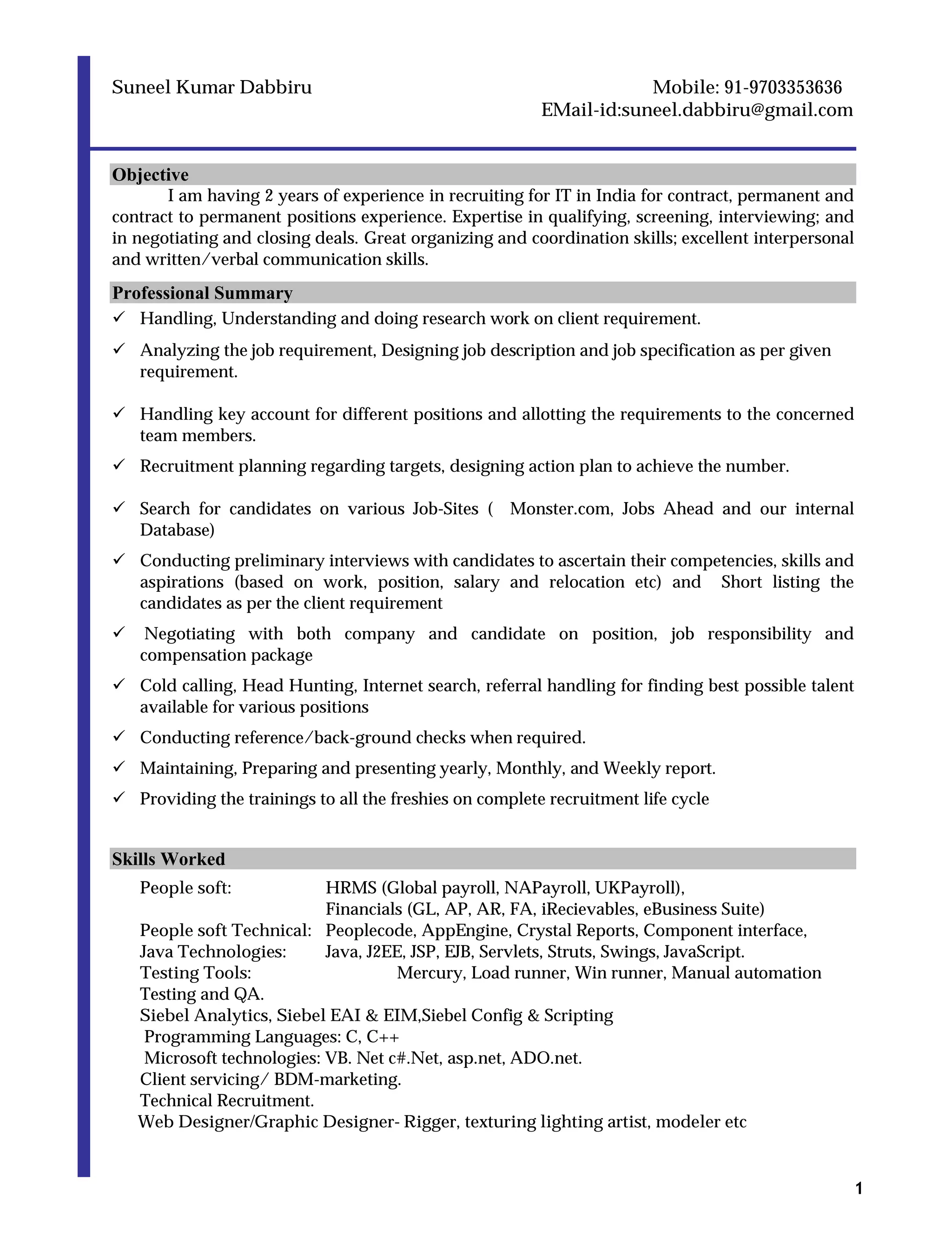 My Proffessional Profile | PDF