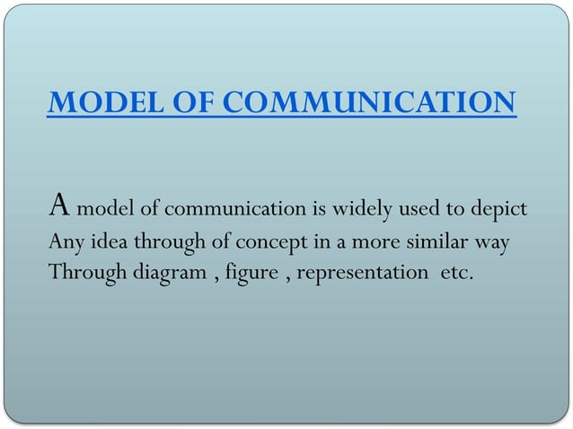 Models of communication In health education | PPT