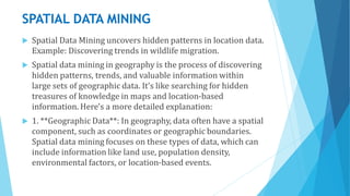 Spatial Data Analysis: Unlocking Insights through Geospatial Intelligence | PDF