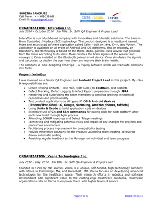 Sunetra Banerjee-Sr-QA-Engineer-Project-Lead Resume | PDF