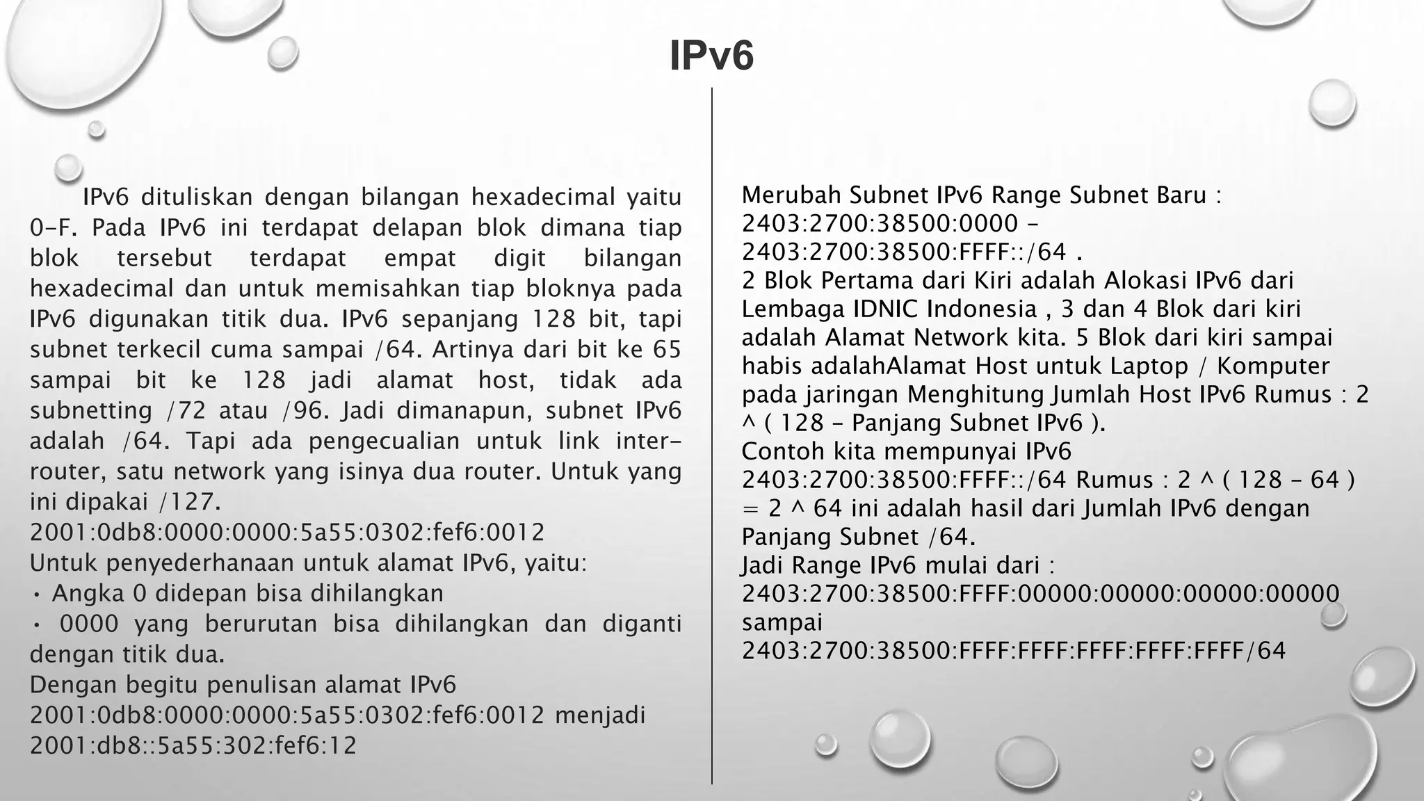 Sunetting IPv4 dan IPv6 | PPT