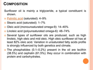 Sunflower oil extraction process | PPTX