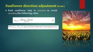 Sunflower optimization algorithm | PPTX