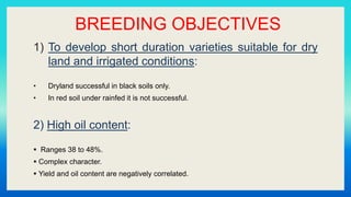 Breeding Techniques of Sunflower | PPTX | Agriculture | Industries
