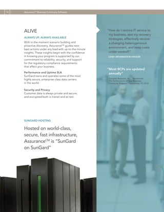 SunGard Assurance-CM - Business Continuity Software | PDF