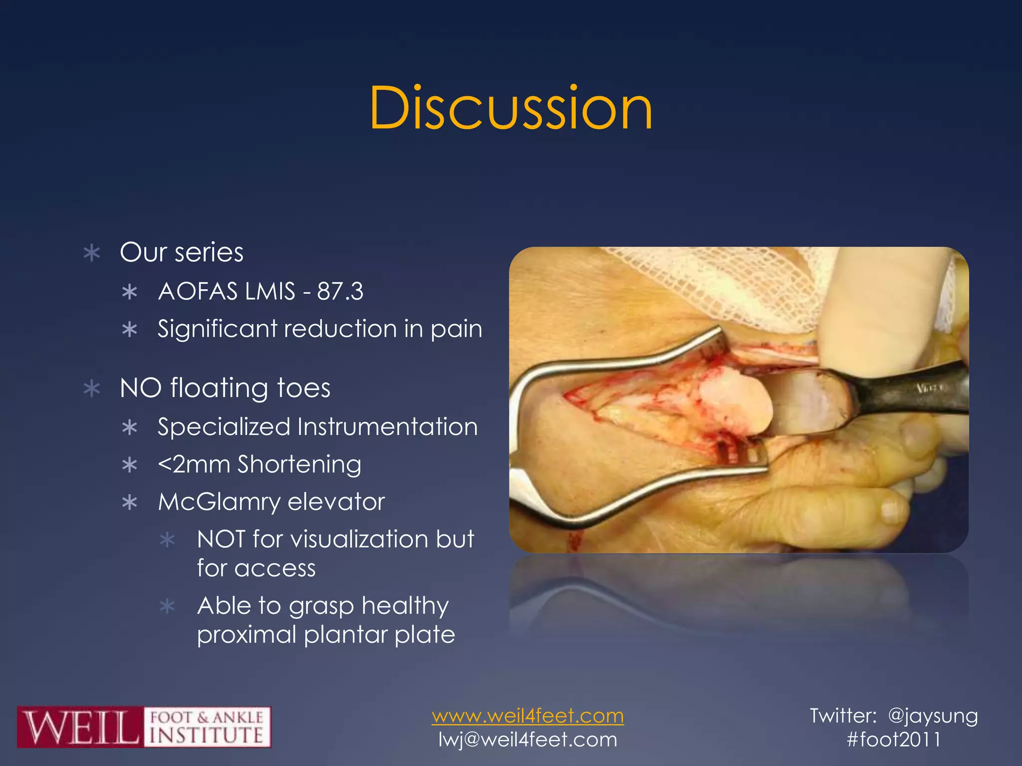 Dorsal Anatomic Plantar Plate Repair | PPT