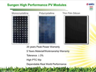 Solar PV panels Sungen | PPT