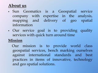 Sun Geomatics | PPT