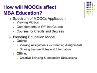 MOOCs for MBA | PPT