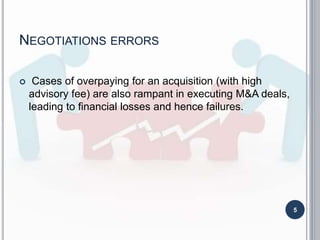 Reasons For Mergers and Acquisition Failure | PPTX