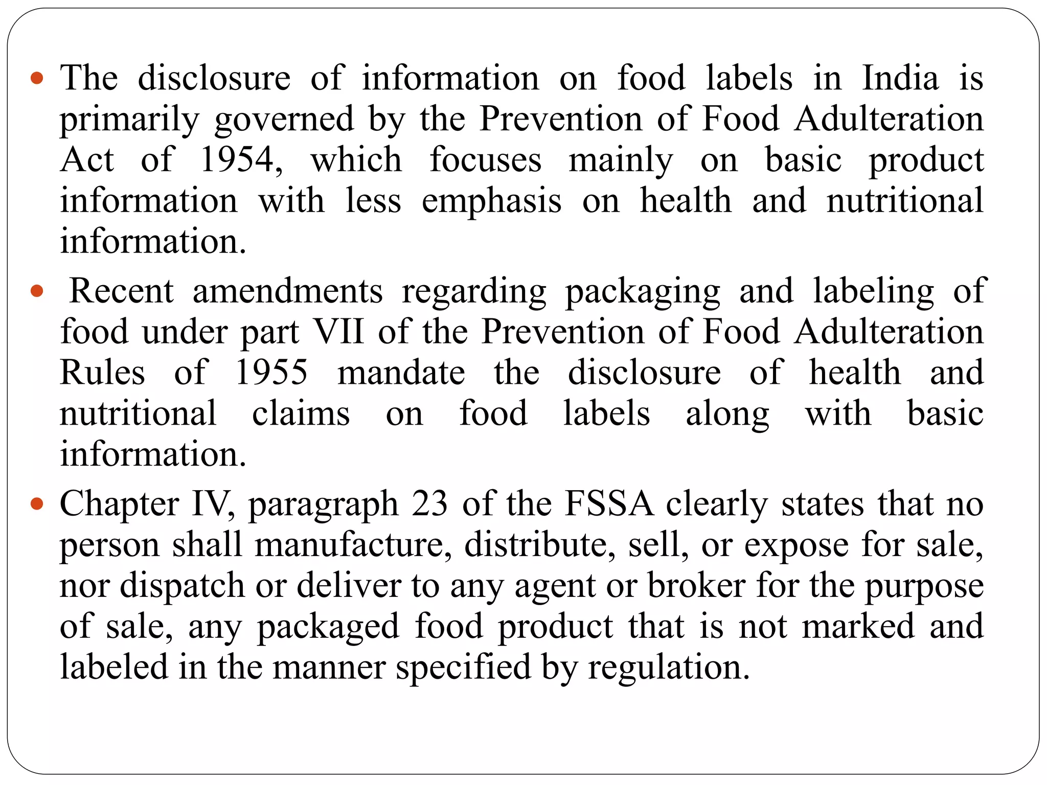 food packaging and labeling | PPTX