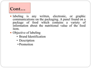 food packaging and labeling | PPTX