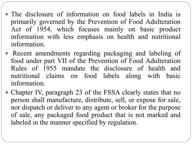 food packaging and labeling | PPTX