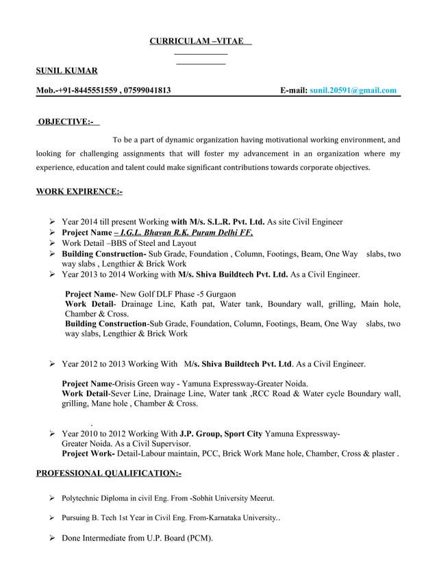 Sunil kumar 8445551559 | DOC