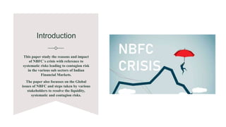 NBFC CRISIS AND RISK MANAGEMENT | PPTX