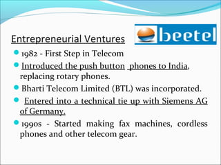 Sunil mittal--a-case-study | PPT