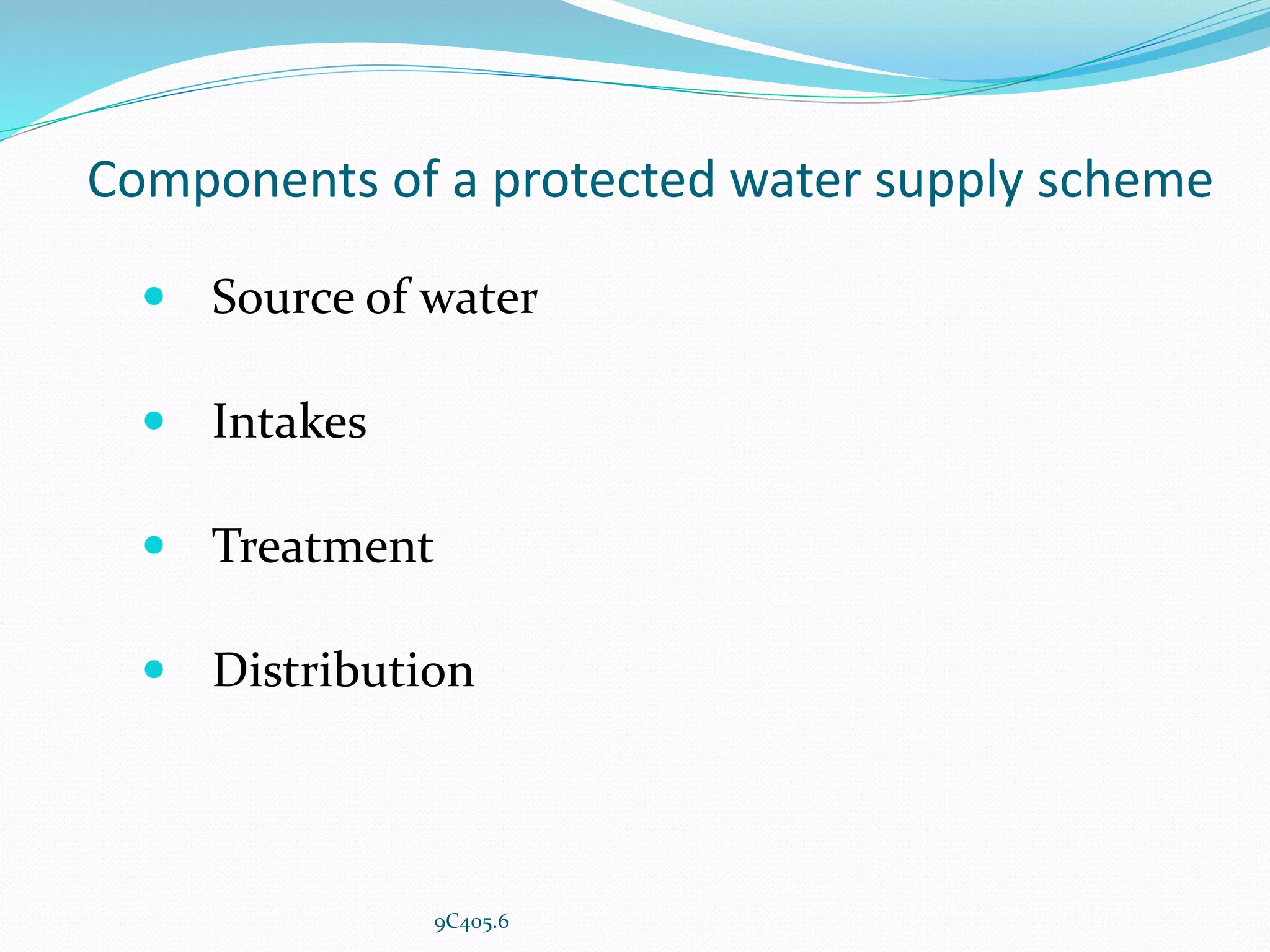 water supply scheme | PPTX