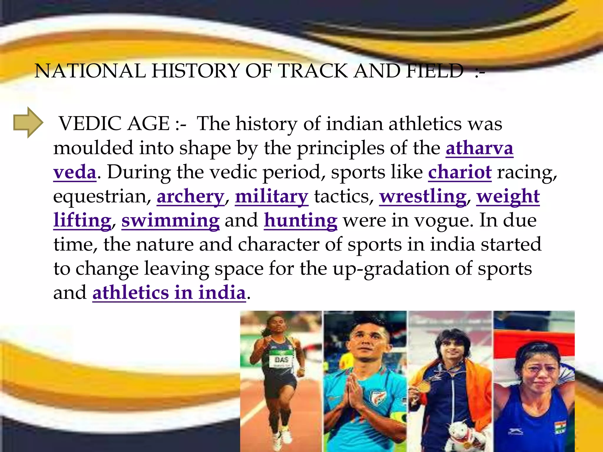 Historical development of track and field at national and international ...