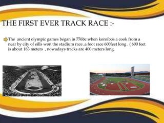 Historical development of track and field at national and international ...