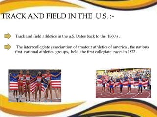 Historical development of track and field at national and international ...