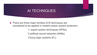 Artificial intelligence in power systems | PPTX
