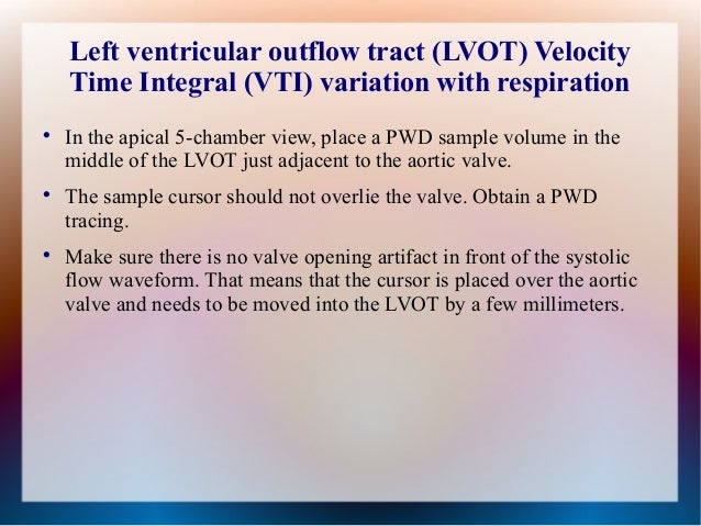 Velocity Time Integral In Echocardiography