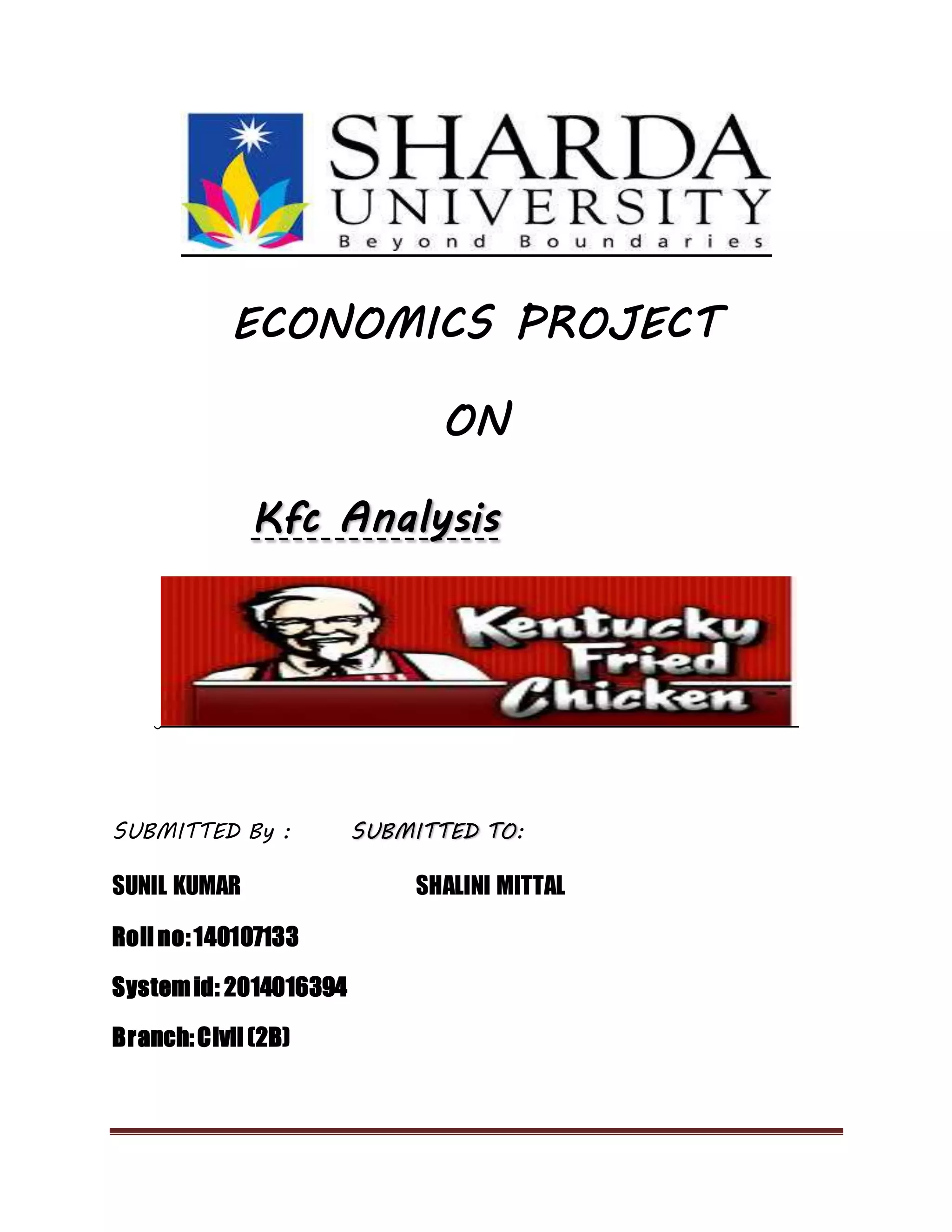 KFC analysis | DOCX | Food Industry | Industries