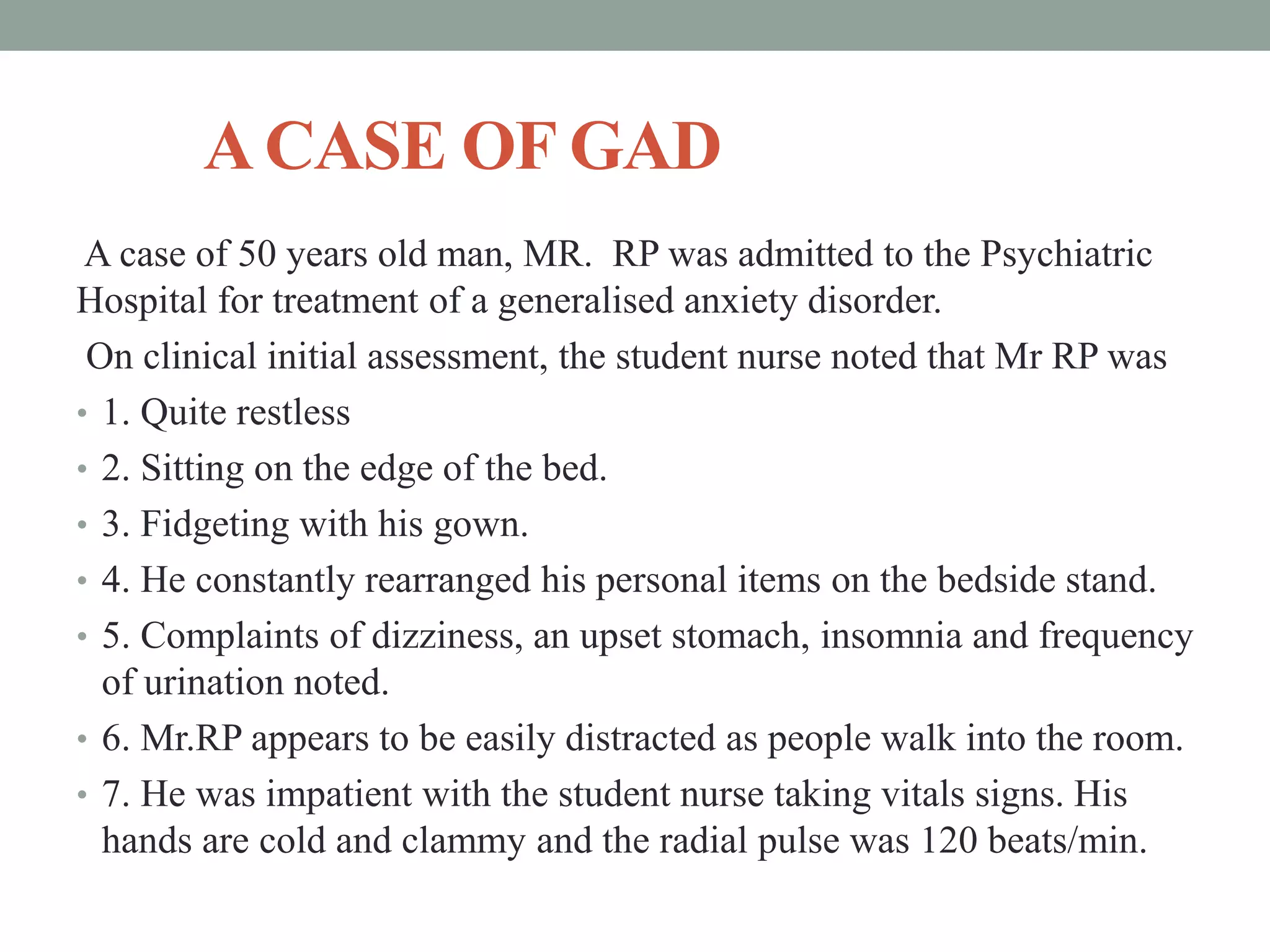 GENERALISED ANXIETY DISORDER | PPTX