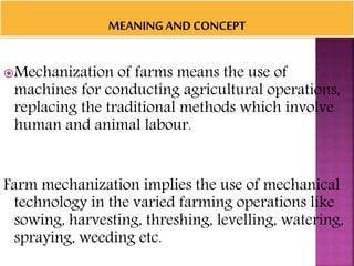 FARM MECHANIZATION | PPTX