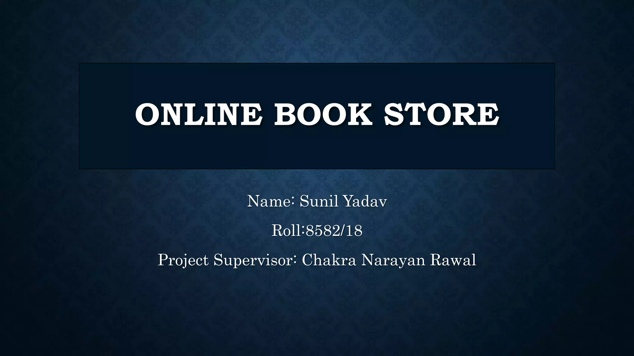 Online Book Store Presentation | PPTX