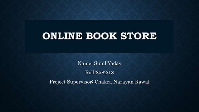 Online Book Store Presentation | PPTX | Web Development | Internet
