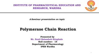 Polymerase chain reaction (PCR) Mpharm semister first.pptx